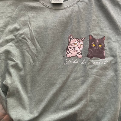 Custom Cat Shirt, Comfort Colors Shirt, Personalized Cat Shirt, Cat ...