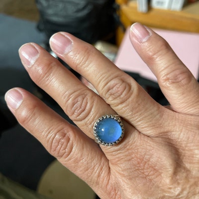 MOOD RING Necklace Copper Floral Pendant Colorful Aurora - Etsy