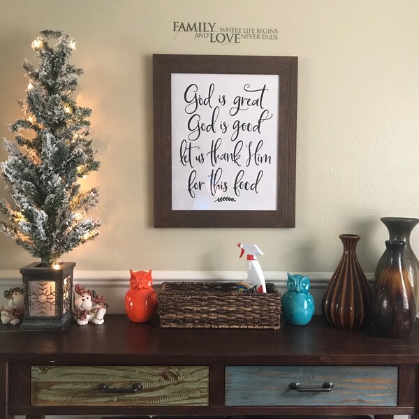 Christian Printable. God is Great God is Good Let Us Thank Him for This ...
