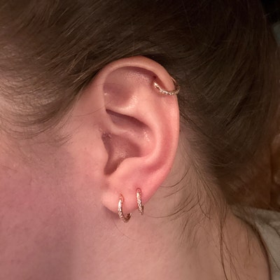 Black Front Back Earrings Black Ear Jacket Dainty Ear Jacket Gold ...