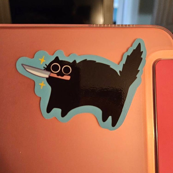 Danger Kitty Sticker / Cat Sticker / Vinyl Sticker / Journaling ...