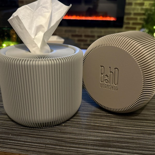 Minimalist Tissue Box Cover | Refillable Compact Tissue Holder Pod ...