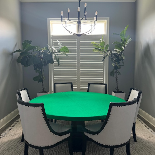 Felt Poker Table Cover: Custom Game Table Cloth - USA Made for Round ...