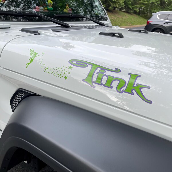 Custom Two-color Hood Vinyl Decals - 20"x3.5" Personalized Text (set of ...