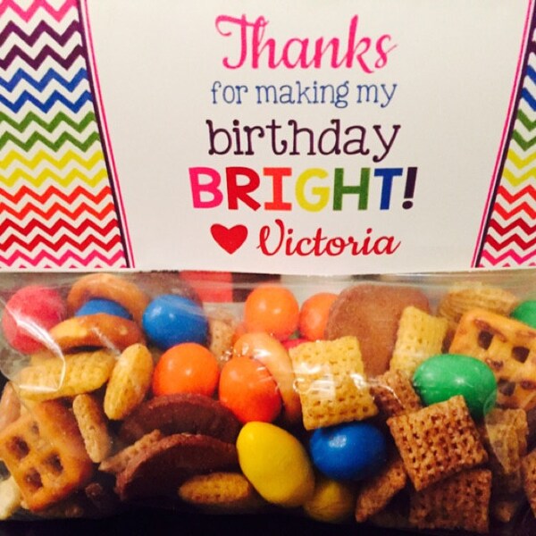 INSTANT DOWNLOAD Rainbow Bright Birthday Treat Bag Toppers --DIY ...