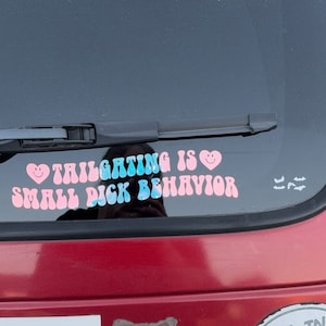 Tailgating Vinyl Decal Funny Car Decal, Car Window Decal Sticker ...