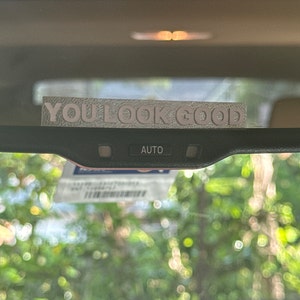 Car Mirror Decal, You Look Good Car Mirror Sticker, Rear View Mirror ...
