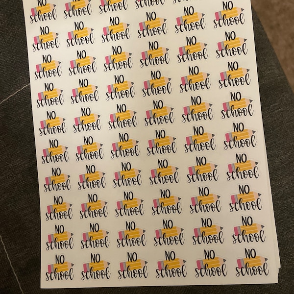 No School Planner Stickers, Functional Planner Stickers, Icon Planner ...