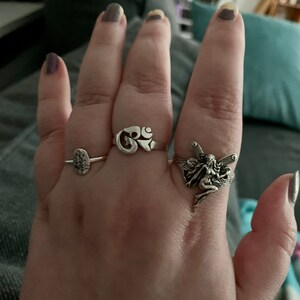 Beautiful Sterling Silver Ring With Faerie Fairy Design - Etsy