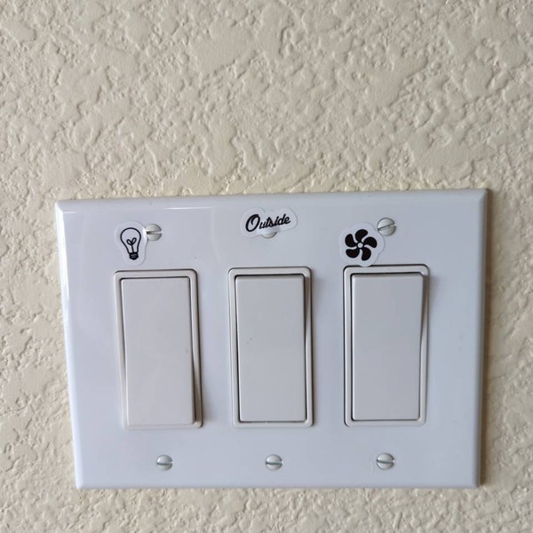 Light Switch Labels, Switch Plate Stickers, USA, Housewarming Gift ...