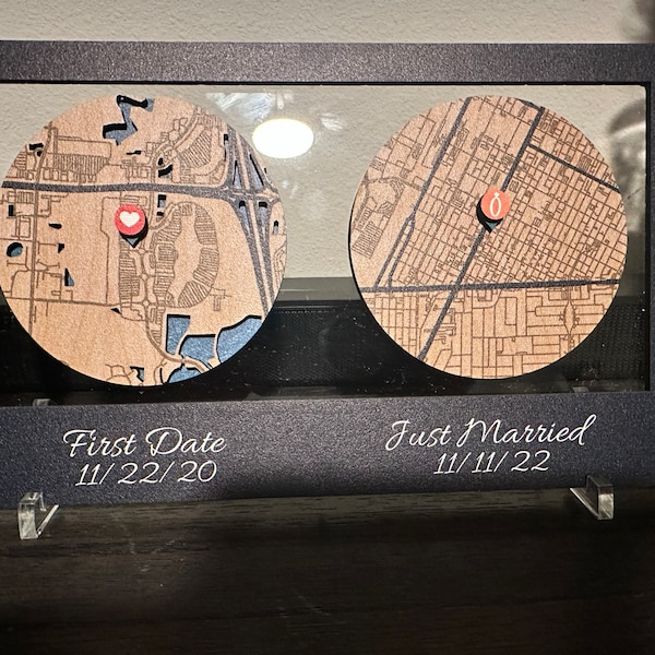 Personalized Anniversary Gift for Him, Custom City Map, Christmas Gift ...