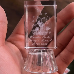 Rectangular 4 LED Crystal Light Base Display Stand Multi-color - Etsy