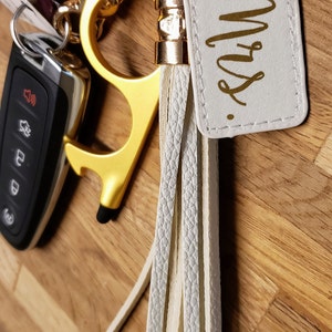 Monogrammed Tassel Keychainpersonalized Monogram Key | Etsy