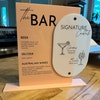 Event Bar Menu, Wedding Bar Menu, Double Layered Menu, Acrylic Menu ...