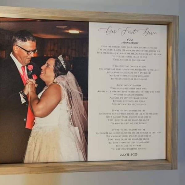 Our First Dance - Custom Handmade Framed First Dance Print on Canvas ...