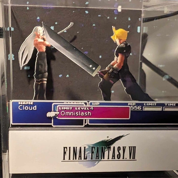 Final Fantasy VII - Sephiroth Vs Cloud - Final Fantasy 3D Diorama Cube ...