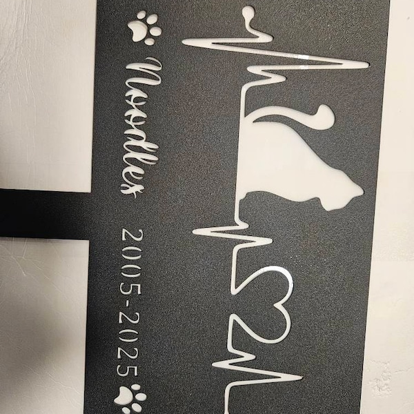 Personalized Metal Cat Stake, Cat Memorial Stake With Flowers, Custom ...