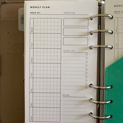 Annual Overview Horizontal Layout, Personal Size Printable Monthly ...