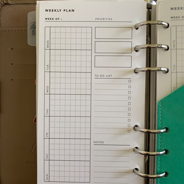 Basic Tracker Bundle, Half Letter Size Printable Daily Tracker, Weekly ...