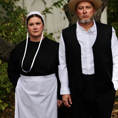 Amish Woman's Covering Extra Large Cap Kapp Bonnet With Strings Prayer ...