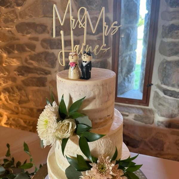 Happy 50th Birthday Cake Topper, Personalized 50th Anniversary Cake ...