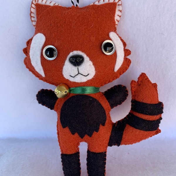 Cute Red Panda Pattern Felt Sewing Pattern Red Panda PDF Tutorial Red ...