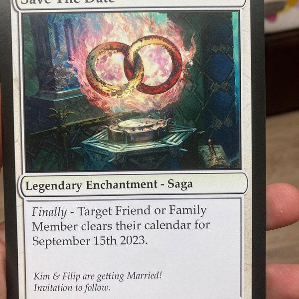Magic the Gathering Wedding Invite - Etsy
