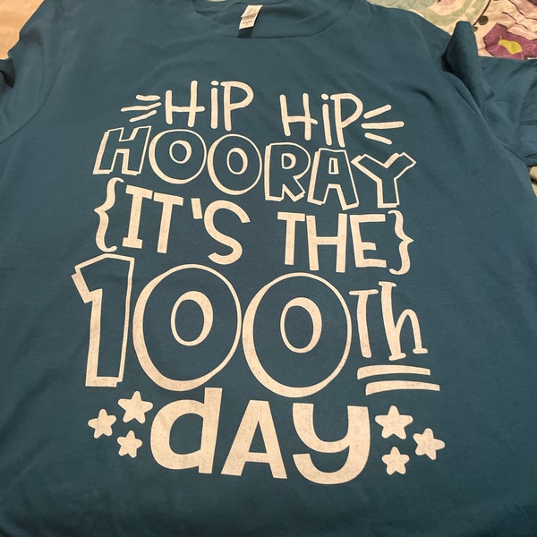 Hip Hip Hooray It's the 100th Day Shirt, Funny 100th Day of School ...