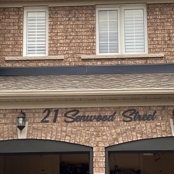 Script House Address Sign | Address Sign | Modern Address | Art Decor ...