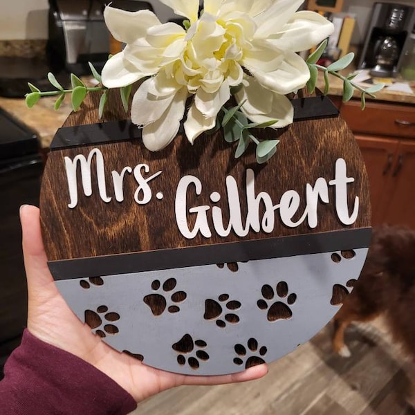 DIY Wood Sign - Dog OR Cat Welcome Unfinished Cut Out Door Hanger Wall ...