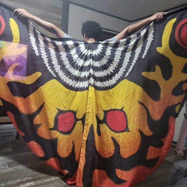 Mothra Wings. Belly Dance Unique Wings Made to Order. Hand Painted Silk ...