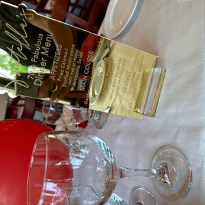 Standing Luxury Wedding Menu, Table Mirror Acrylic Engraved Menus With ...