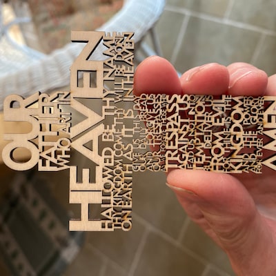 Lord's Prayer Lasercut Cross File. Our Father Cross Svg Lord's Prayer ...