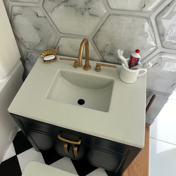 Doll Bathroom Accessory Dollhouse Miniature Toothbrush Set of 4 ...