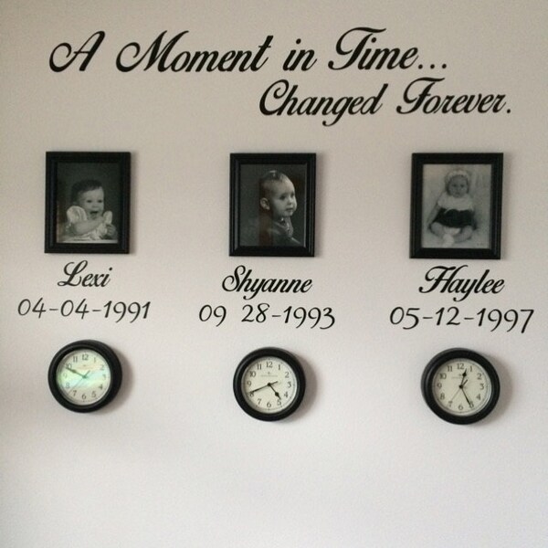 A Moment in Time Changed Forever Custom Name and Birthdate Wall Decor ...