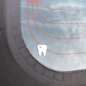 Tooth Vinyl Decal, Tooth With Heart Car Window Sticker, Decal Gifts for ...