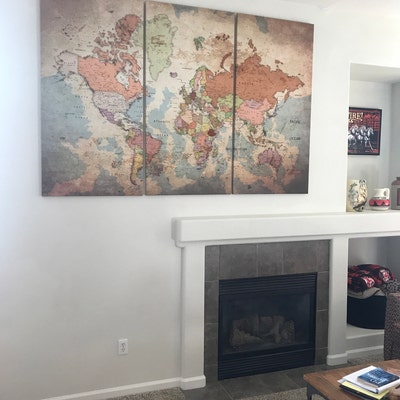 Vintage Push Pin World Map Personalized World Map Vintage Push Pin ...