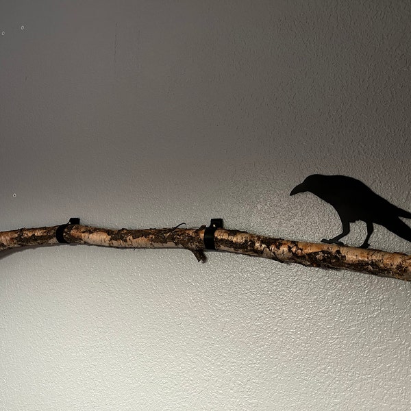 Crow Metal Wall Art, Raven Metal Sign, Raven Miniature, Crow Art, Raven ...