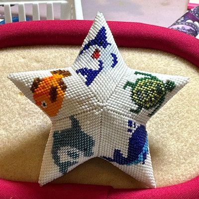 Hummingbird 3D Peyote Star Pattern PFD Colibri With Flower - Etsy