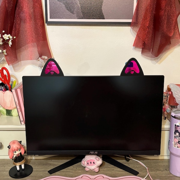 Screen Ears, Cat Ears for Monitors, Kawaii Cat Ears, Cute PC Gaming ...