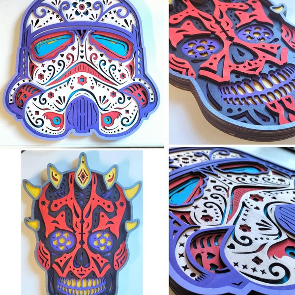 Funny Cartoon 3D Wood Puzzle Laser Cut Files, Layered Art Piece ...