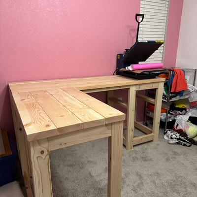DIY L Shaped Desk Step by Step Instruction Plans - Etsy