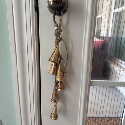 VINTAGE NOAH Bells Set of 3 or More Rustic Gold 3 Triangular Bells for ...