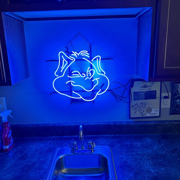 Handcrafted Green Cactus Jack Rap Fan Man Cave Light Decor Wall Mount ...