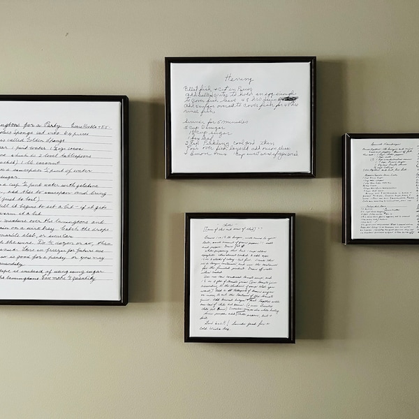 Personalized Recipe for Wall | Family Recipe Sign | Recipe Handwriting ...