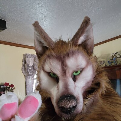 Gray Werewolf Headdress Werewolf Mask Gray Wolf Mask Animal - Etsy