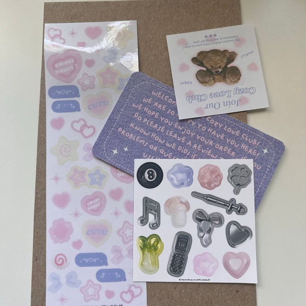 Cuteness Overload Sticker Sheet - Korean Stationery, Cute Kpop ...