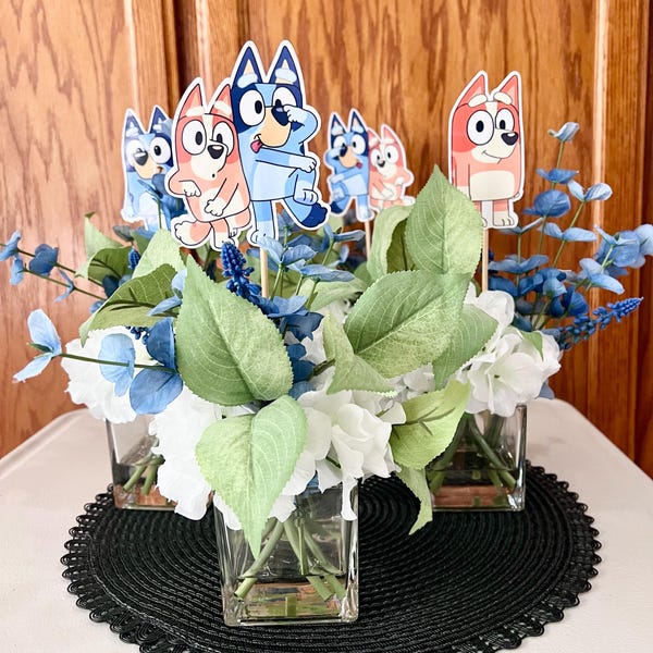 Bluey-themed Double Sided Centerpieces – Perfect for Your Party - Etsy