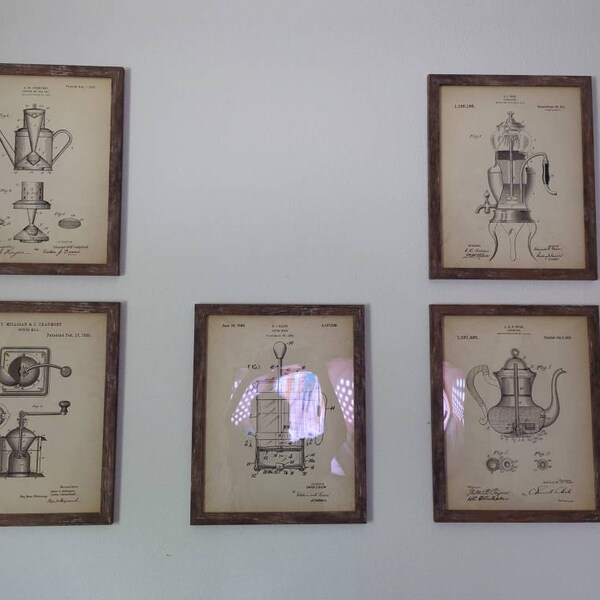 SET of 6 SCIENCE Posters, Vintage Patent Illustration, Science Art ...