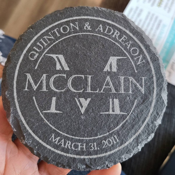 Personalized Stone Coasters, Wedding Gifts, Custom Slate Coasters ...